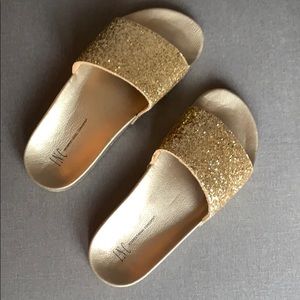 INC International Concepts | Shoes | Inc Glitter Pool Slides Slippers ...